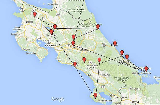 Itinerario Costa Rica